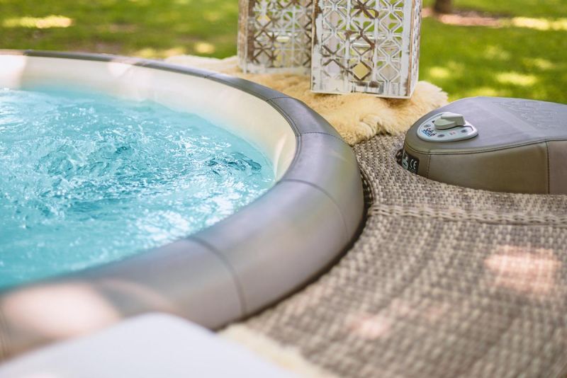 Whirlpool-Vollumrandung für Softub RESORT / POSEIDON| Polyrattan | sand
